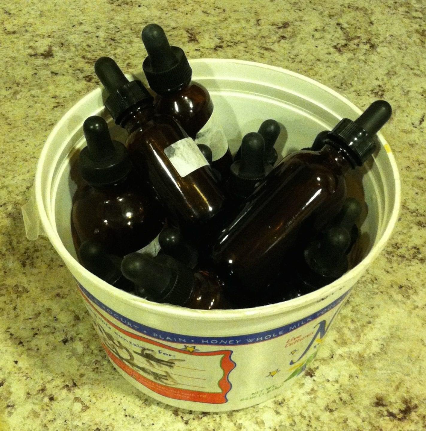 Cleaning Used Dropper Bottles | The Practical Herbalist